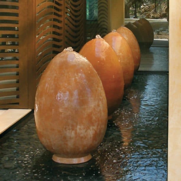 Egg fountain with water pump design by Sfim - Poggi Ugo - Terracotta ...